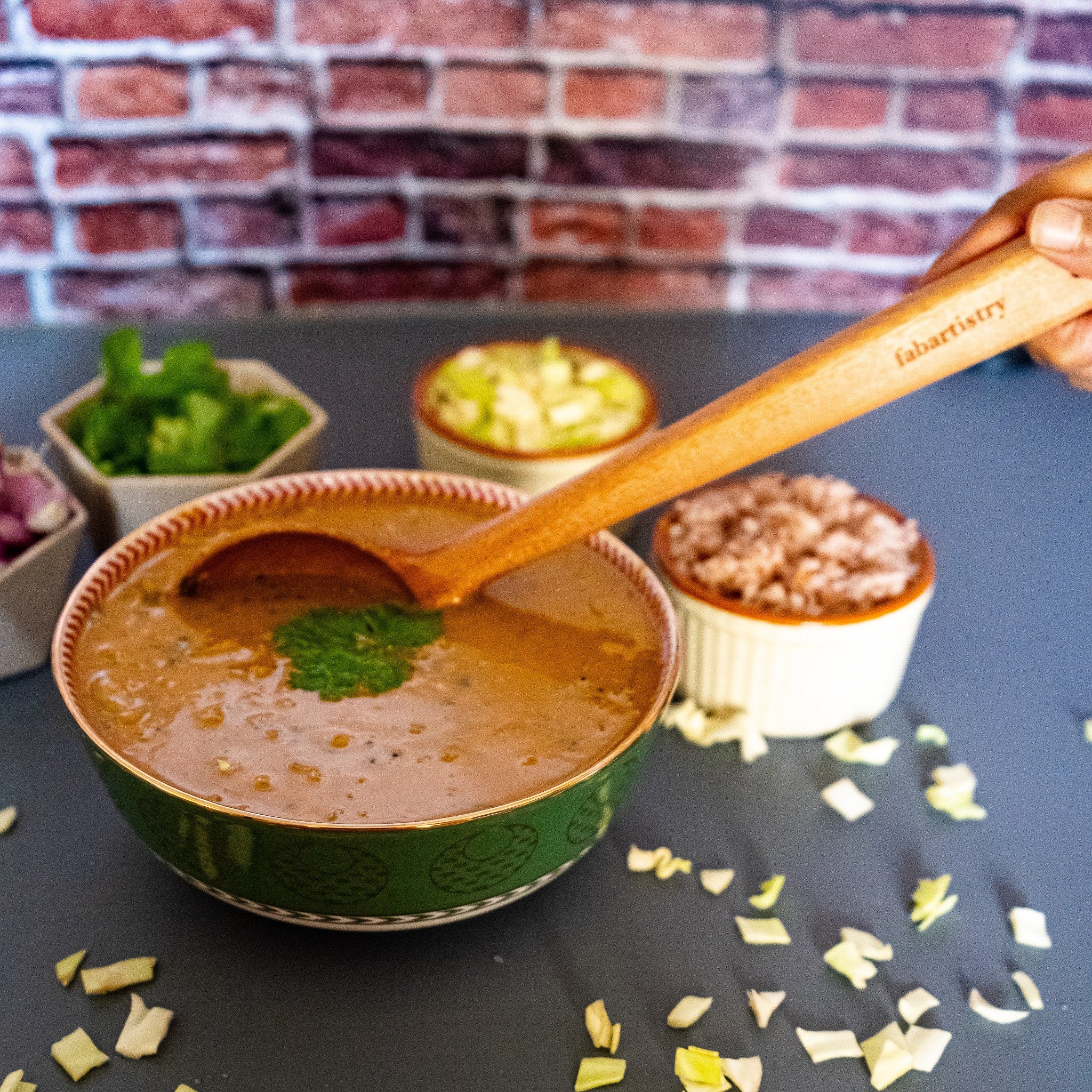 Pure Neem Wood Kitchen Ladle for Curry – fabartistry